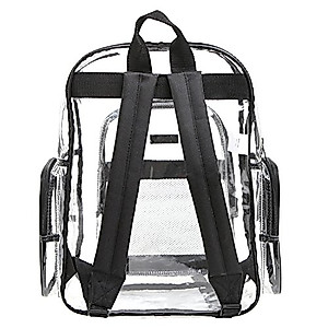 MGgear Clear Backpack Transparent Travel School Security Heavy Duty Bookbag