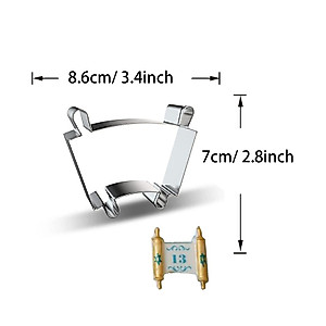 WJSYSHOP Torah Scroll Shape Cookie Cutter