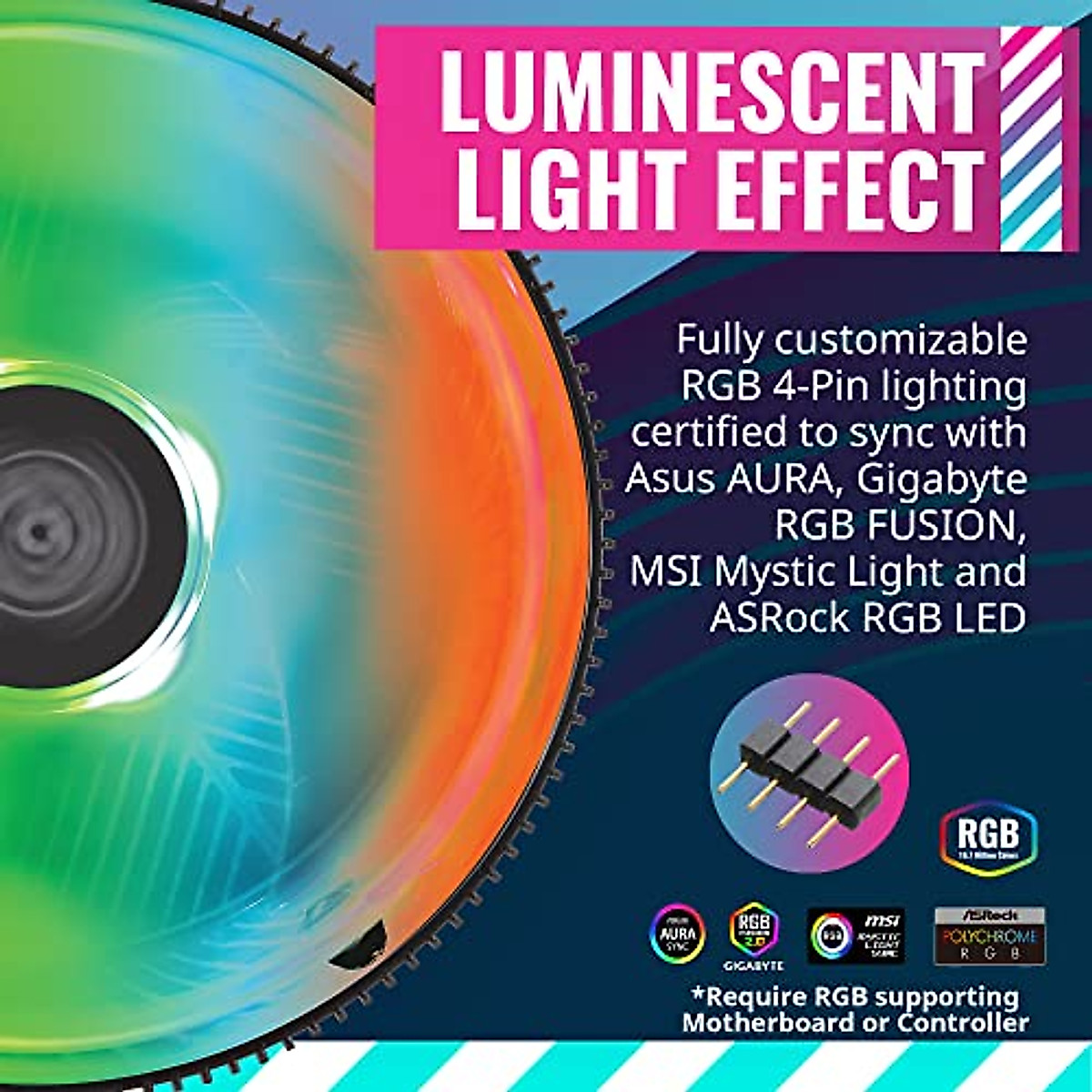 Cooler Master i71C RGB Intel Low-Profile CPU Air Cooler, Anodized Black Aluminum Fins, Copper Insert Base, MF120 RGB Lighting Fan for Intel LGA1200/115X Desktop