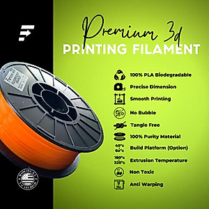 Filament 1.75mm PLA, 3D Printer Filament, Filament 1 KG Spool, Filament PLA Dimensional Accuracy 0.03 mm, 3D Printing Filament, 3D Filament PLA (Crystal)