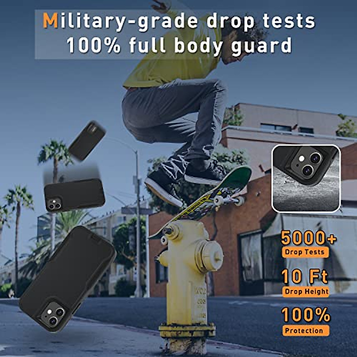 Xmon Case for iPhone 12 and 12 Pro, Heavy Duty Rugged Case Belt Clip Holster Kickstand Protective Cover [Shockproof] Compatible with Apple iPhone 12 and iPhone 12 Pro (Black)