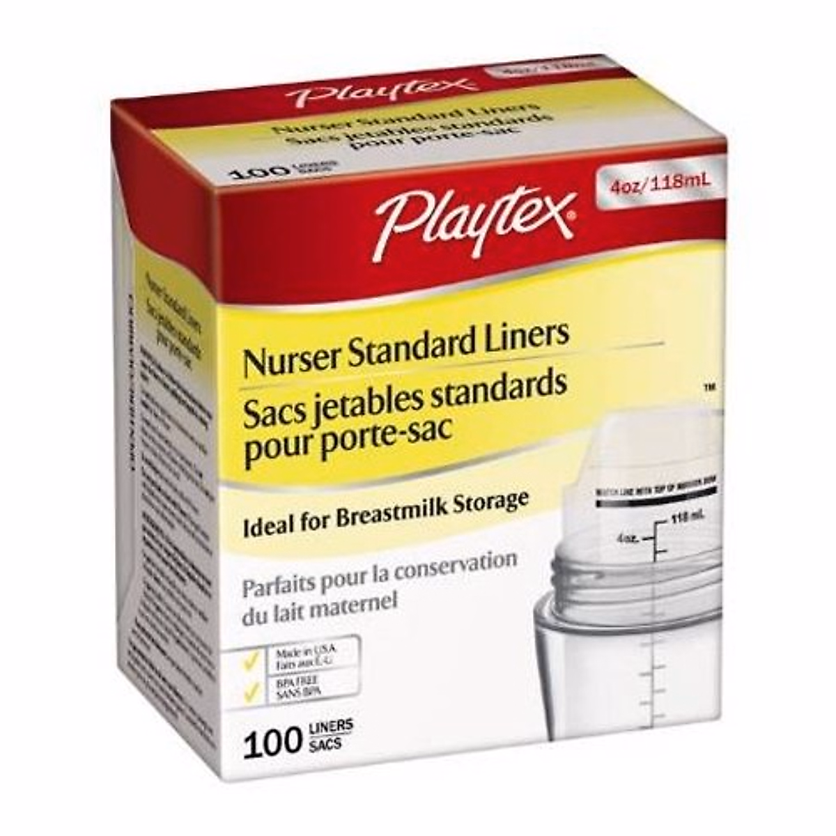 Playtex Standard BPA Free Disposable Nurser Liners 4 oz - 100 Count (Discontinued by Manufacturer)