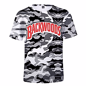Backwoods Shirt Casual Backwoods Tshirt Beach Shirt 3D Printing t Shirt Top Short Sleeve for Men Women