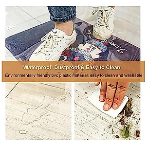 Clear PVC Desk Chair Mat 1.5mm Transparent PVC Large Office Chair Mat for Hardwood Floor, Non-slip Entrance Door Mats, Can Be Cut,Waterproof Non-slip Mat,85/105/125/145/165cm wide,100-600cm for Office