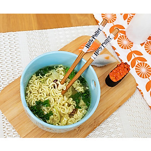 Harry Potter Hogwarts Icons Dinnerware Set | 20-Ounce Ramen Bowl With Chopsticks