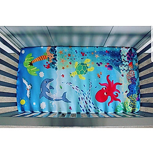 Crib Sheet Set Premium 4 Pack Colorful, Soft Breathable Cotton & Tencel,, Fade Resistant, Fitted Standard Baby/Toddler Mattress Sheets, Gift Set for Baby Boys/Girls