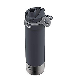 Pogo 20oz Vacuum Insulated Stainless Steel Water Bottle with Chug Lid (Grey)