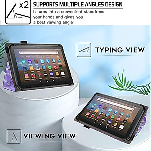 Pudiceva Universal Case for 7.5-9.0 inch Tablet,Slim Folio Protective Cover for 7.9" 8.0" 8.4" 8.7" and All 7.5"-9.0" Touchscreen Tablet Cover with Adjustable Fixing Band,Butterfly 01