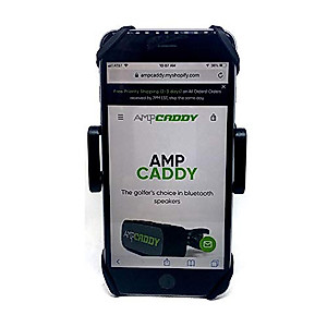 Ampcaddy Phone Holder with Clamp - Universal Cell Mount Holder for Bike, Boat, Car, Golf Cart and Stroller, fits iPhones, Samsung, Google, Motorola, LG, Lenovo Devices 4.1" - 6.2"