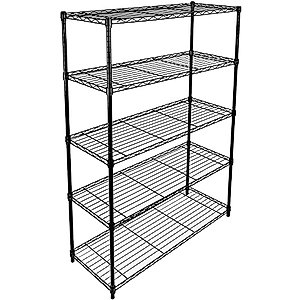 YSSOA 5-Tier Heavy Duty Storage Shelving Unit,Black,36L x 14W x 60H inch