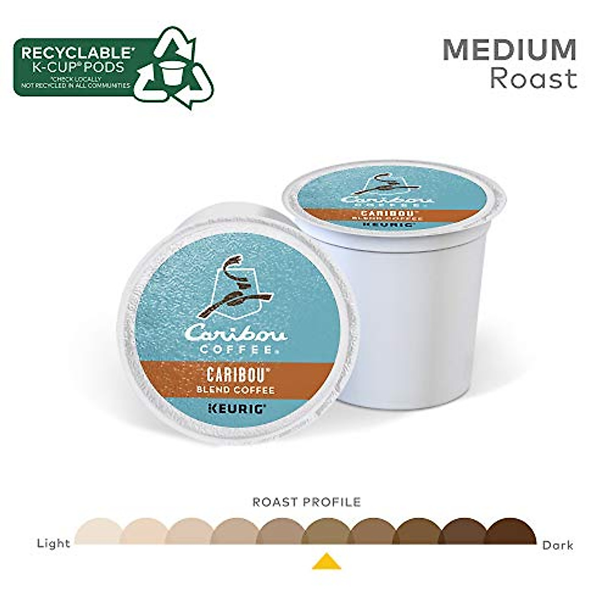 Caribou Coffee Caribou Blend Keurig K-Cups Coffee, 12 Count
