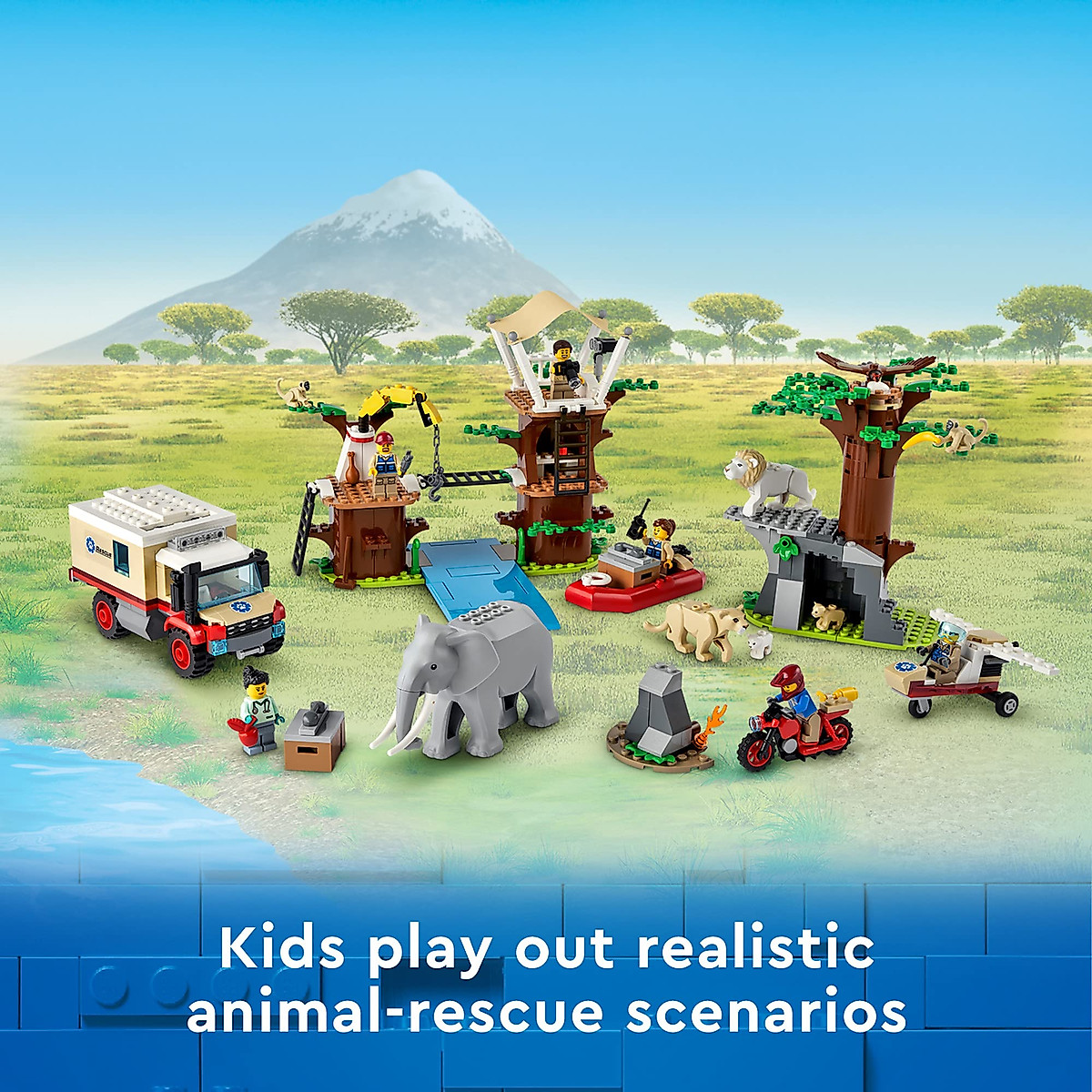 LEGO City Wildlife Rescue Camp 60307 Building Kit; Animal Playset; Top Toy for Kids Aged 6 and Up; New 2021 (503 Pieces)