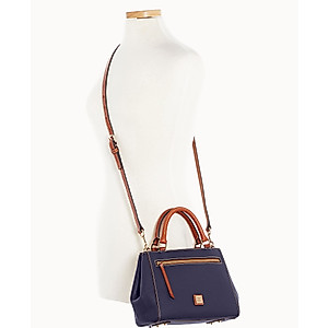 Dooney & Bourke Handbag, Pebble Grain Small Zip Satchel - Midnight Blue