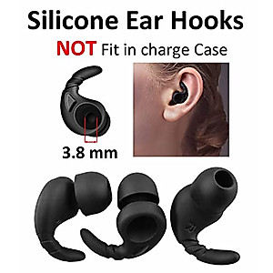 A-Focus 【Ear Tips & Hooks Kit】 Compatible with Beats Studio Buds/Fit Pro【 Memory Foam & Silicone 】, Soft Comfortable Noise Reduce Earbuds Wingtip Gel Compatible with Beats Flex, 21423H Black