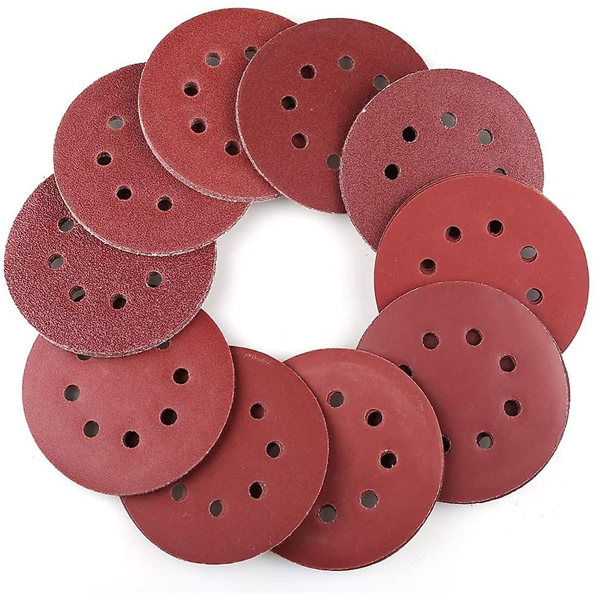 New Bundle: 3 Pack 2 Inch Quick Change Adapter + 100Pcs 5 Inch 8 Hole Orbital Sander Sandpaper
