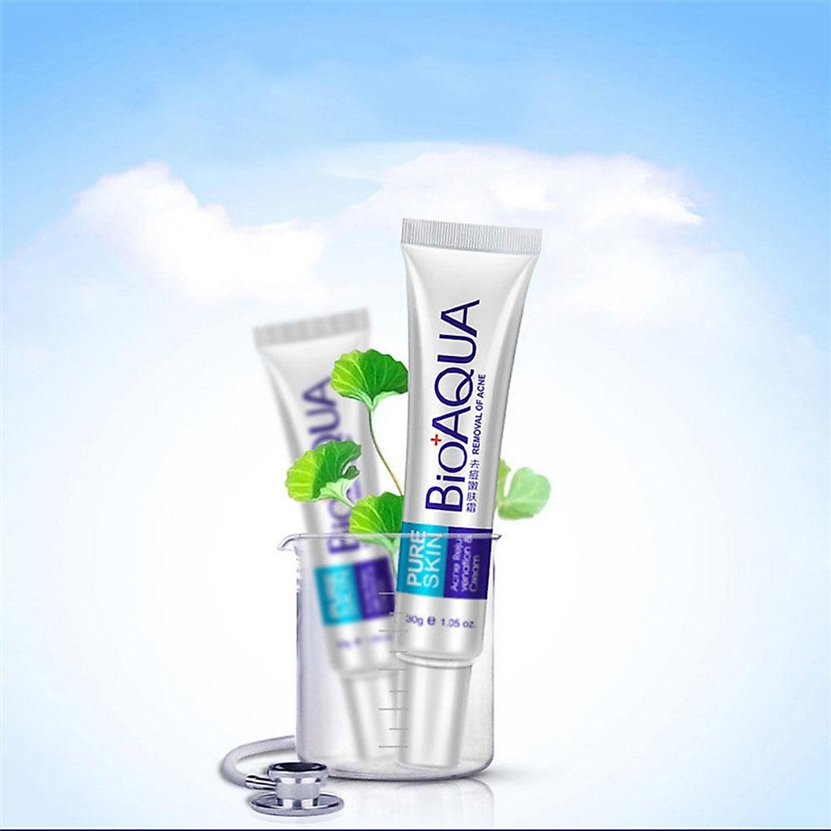 BIOAQUA Acne Scar Natural Blemish Gel Acne Pimple Acne Spot Removal Cream, Oil Control Shrink Pores Face Care Cream