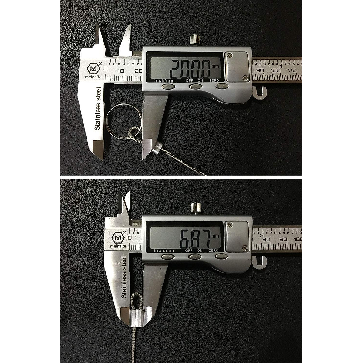 MIZUGIWA Stainless Steel Lanyard Cable,Tether Safety Wire for Loss Prevention 2 Loops w/Quick Release Ring & Rubber Coating 12" Set of 10