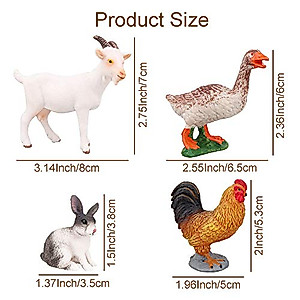 Toymany 40PCS Barn House Toys Farm Animals Figures with Fence Farm Playset, Plastic Farm Figurines Farmhouse Toys, Farmers Horse Cow Hen & Fodders, Christmas Birthday Gift for Kids Toddlers