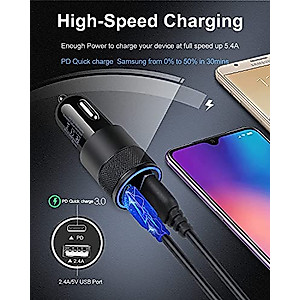 USB Wall Charger, AILKIN 2-Pack 2.1Amp Dual Port Quick Charger Plug Cube&2-Pack 3.4a Dual Port USB Fast Car Charger