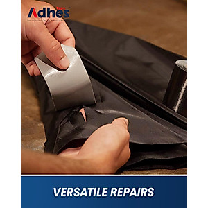 ADHES Black Duct Tape Heavy Duty Waterproof 1.88 Inch x 164 Feet (55YD) Strong Adhesive & No Residue Black Duct Tape for Indoor & Outdoor Repairs, Industrial, Professional Use