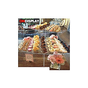OnDisplay Cross Tier Acrylic Display Rack/Stand - Clear Food Display Stage (11" Height)