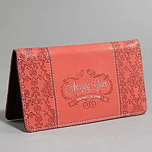 Soft Coral "Amazing Grace" Checkbook Cover