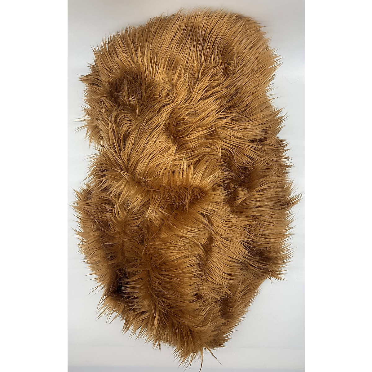 Ice Fabrics Faux Fur Fabric by The Yard - 60 Inches Wide Super Soft and Fluffy Shaggy Mohair Fur Fabric for Costumes, Apparel, Rugs, Pillows, Decorations and More - Light Brown - Half Yard