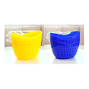 Zerodeko 2pcs 3- Tier Shower Caddy Bathroom Hanging Basket Rack Kitchen Storage Organizer (Yellow)