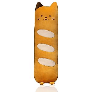 MDXMY 17.7'' Toast Pillow Funny Toast Sliced Bread Pillow Bread Stuffed Animal Toy Soft Plush with Red Scarf (Toast)