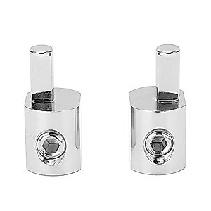 Demeras Wire Reducer Adaptor, Good Conductivity Amp Input Reducer 6061 Aluminum High Power Universal 1/0 Gauge to 4 Gauge Nickel Plated for Car for Boats