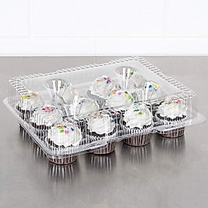12 Compartment plastic Cupcake Boxes 12 Cavity Cupcake Container,12 Cupcake Container Cupcake Box, 12 Compartment Cupcake Containers disposable dozen cupcake containers (10 12 Pack Cupcake Containers