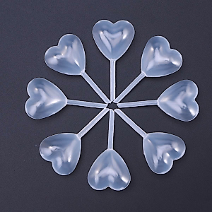 100Pcs Transfer Pipettes Squeeze Transfer Pipettes Injectors for Chocolate Cupcakes Strawberries 4ml (Heart Shape)