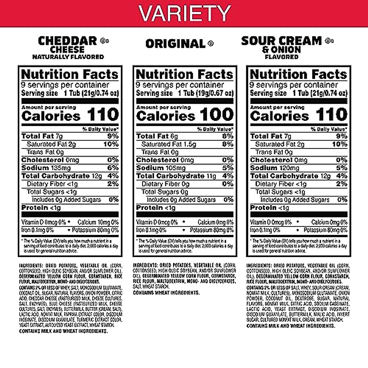 Pringles Potato Crisps Chips, Lunch Snacks, On-the-Go Snacks, Snack Stacks, Variety Pack, 19.3oz Box (27 Cups)​​