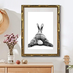 Canvas Prints Bunny Butt Nursery Wall Art Posters Animal Rabbit Prints Funny Rabbit Tail Wall Pictures Baby Room Decor Unframe-style1 12×18inch(30×45cm)