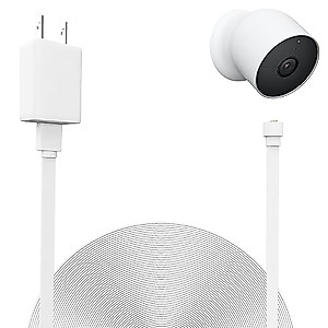 UYODM Power Cable Compatible with Google Nest Cam Outdoor or Indoor, Battery - 32.8 ft/10m Weatherproof Charging Cable Power Your Nest Cam (Battery) Continuously - White