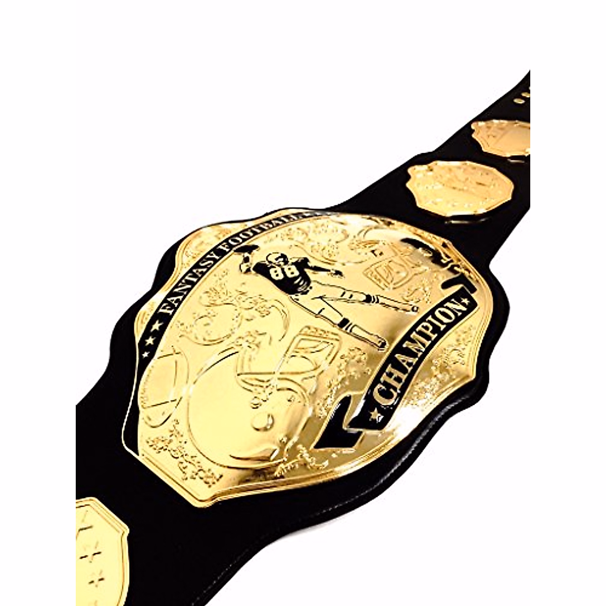 Undisputed Belts Fantasy Football Championship Belt Trophy - Spike (Black/Gold)