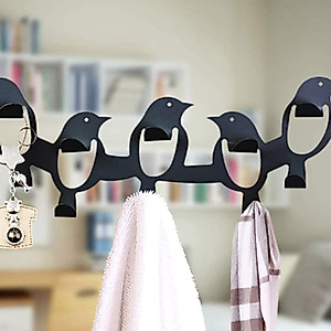 JJZXD Modern, Unique, Space-Saving Hanger with 5-Hooks for Hanging Coats, Scarves, Purses and More