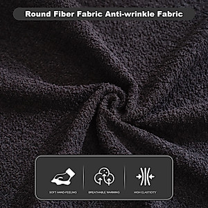 140" Oversize Sponge L-Shape Couch,Boucle Fabric 4-Seater Sofa with Chaise,Free Combination Foam-Filled Sofa for Living Room (Black, 140" Sponge Sofa)