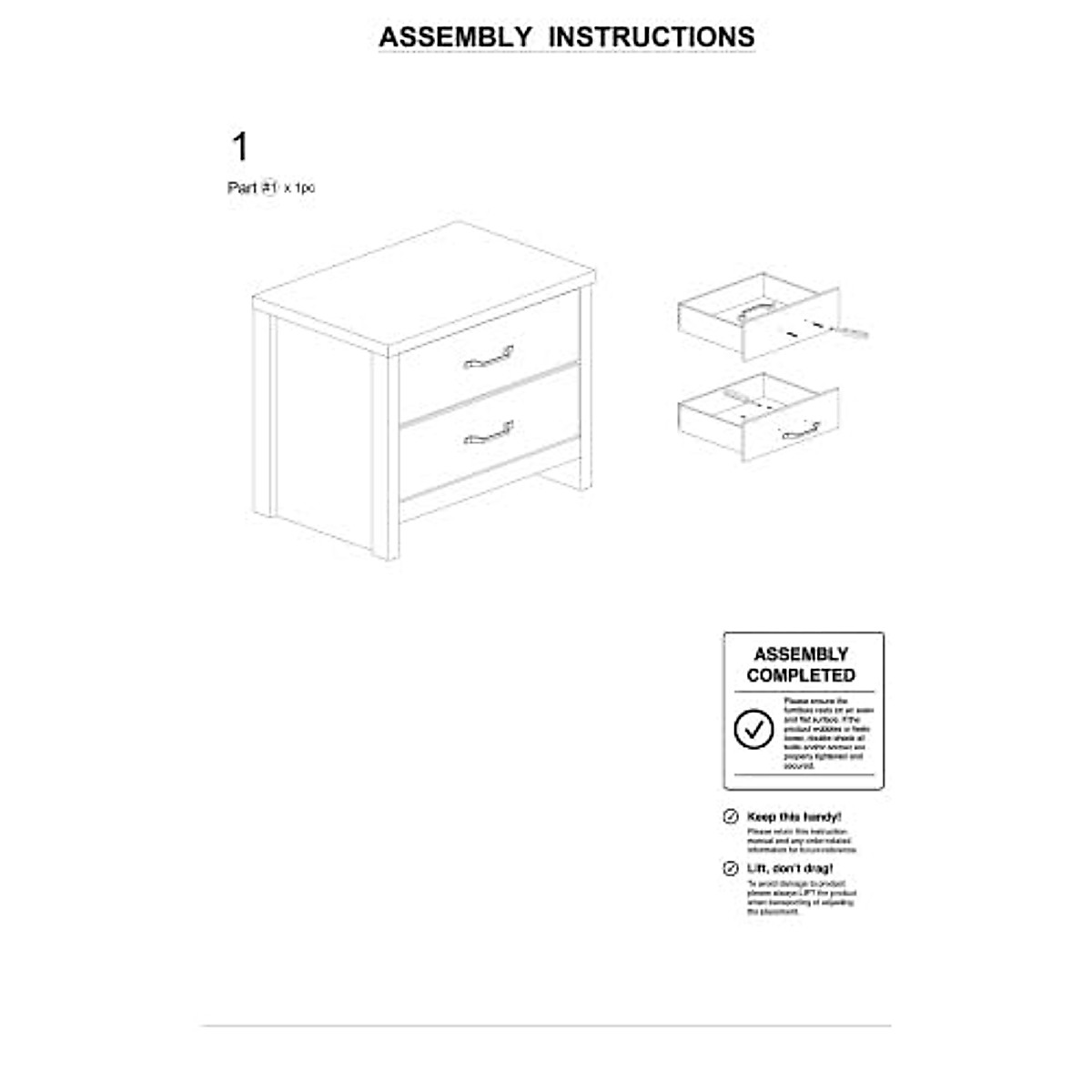Modern Country Style nightstand Light Walnut Color Solid Wood Veneer Black bar pulls Bedroom Furniture