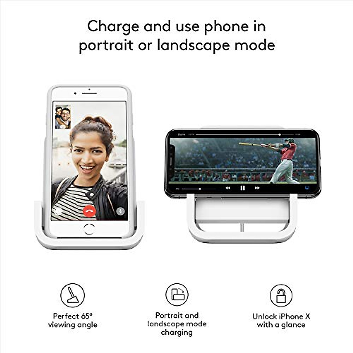 Logitech Powered Wireless Charging Stand for iPhone 8, 8 Plus, X, XS, XS Max and XR