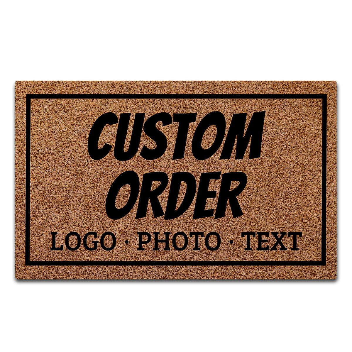 Custom Funny Welcome Doormat Personalized Logo Photo Text Door Mats Decorative Entrance Floor Mat Non-Slip Rubber Indoor Outdoor Rug Housewarming Gifts 23.6" x 15.7"
