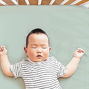 The Peanutshell Elephant Fitted Crib Sheet Set - 4 Pack - Grey, White & Green