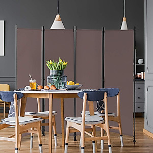 Giantex 4 Panel Room Divider, 5.6 Ft Tall Folding Privacy Screen, Freestanding Lightweight Portable Wall Partition Divider and Separator for Bedroom Home Office Apartment Studio