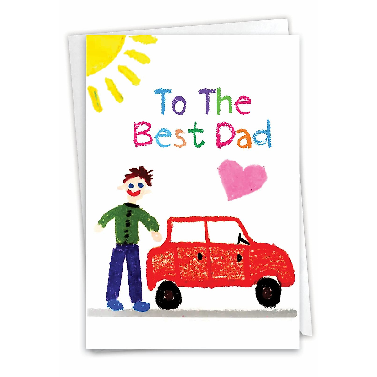 NobleWorks Birthday Father Greeting Card with 5 x 7 Inch Envelope (1 Card) DadLove You Daddy-Car C10308JBFG