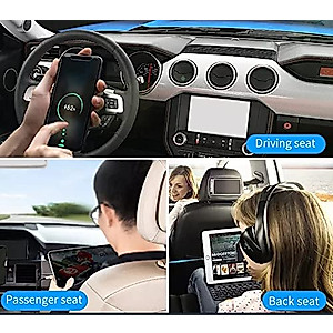 Impulsiqs 6 Port USB C Car Charger Adapter – 75W Car USB Charger Multi Port 5 ft Backseat Extension - 12v Cigarette Lighter USB Charger Plug - Super Fast Type C PD3.0 QC3.0 Compatible with iPhone