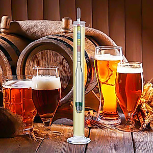 Circrane Triple Scale Hydrometer, Alcohol Hydrometer for Brew Beer, Wine, Mead and Kombucha, ABV, Brix and Gravity Test Kit, Home Brewing Supplies