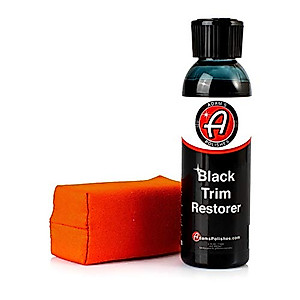 Adam's Polishes New Black Trim Restorer - Restores Plastic Trim to a Rich, Black Color with a Factory-New Appearance - Lasts Several Months per Treatment (4 oz with Applicator)