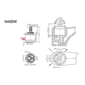 CUPC/NSF/IAPMO Certified N40DW 40mm Faucet Ceramic Disc Cartridge Replacement for SIngle Handle Faucets