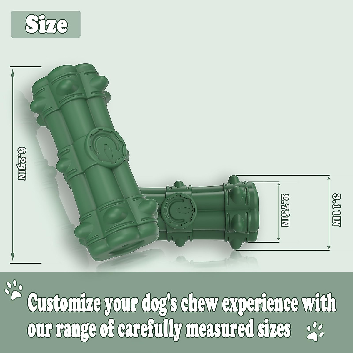 ETIAL Dog Chew Toys for Aggressive Chewers Squeaky Tough and Durable Dog Toys Natural Rubber Teeth Cleaning for Medium Large Dogs