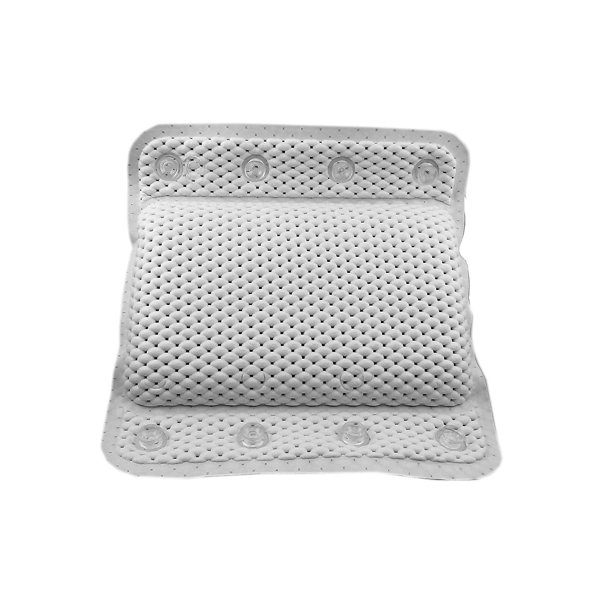 Luxurious Memory Foam Spa Bath Pillow for Tub Neck and Back Support - 8 Suction Cups, Non-Slip Design, Soft Cushion for Relaxing Soaks, by Dependable Industries